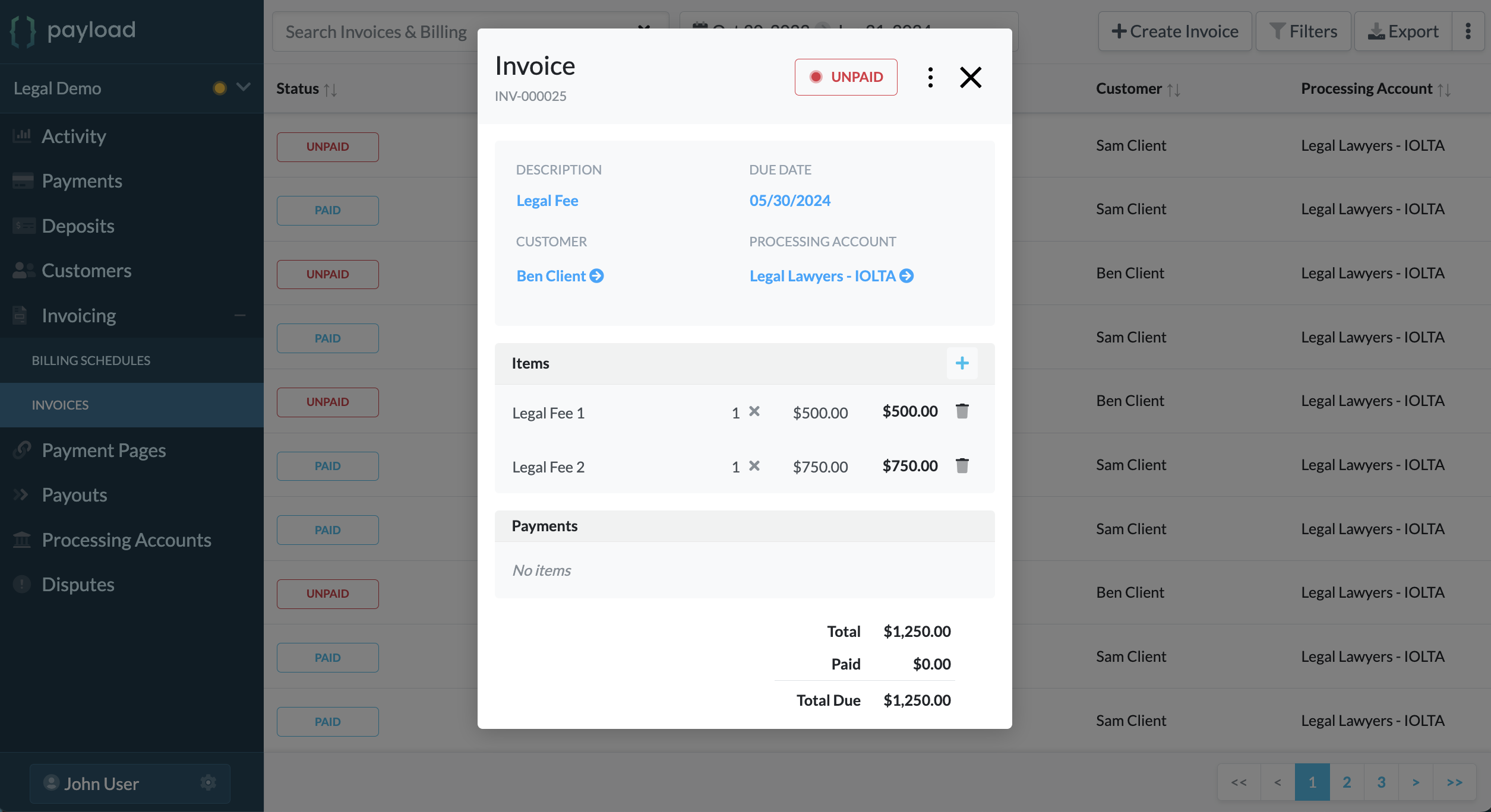 How to create an Invoice – Payload